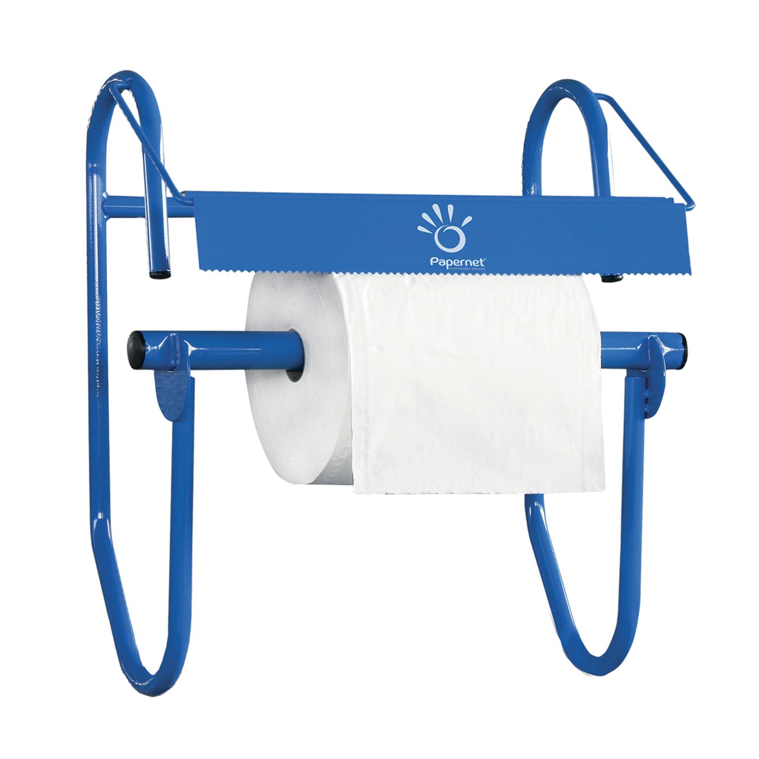 Wiper Roll Dispenser, Steel, Blue, 57.5 cm Height | Papernet