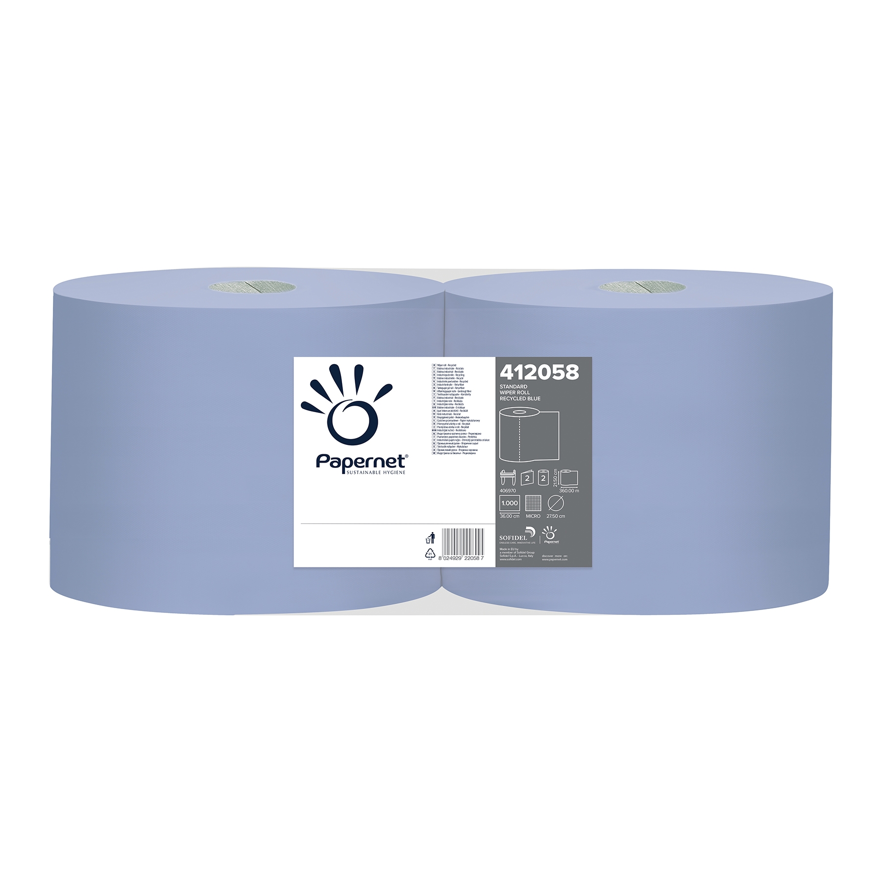 Industrial Wiper Rolls, 2-ply, 1000 sheets, 360m | Papernet