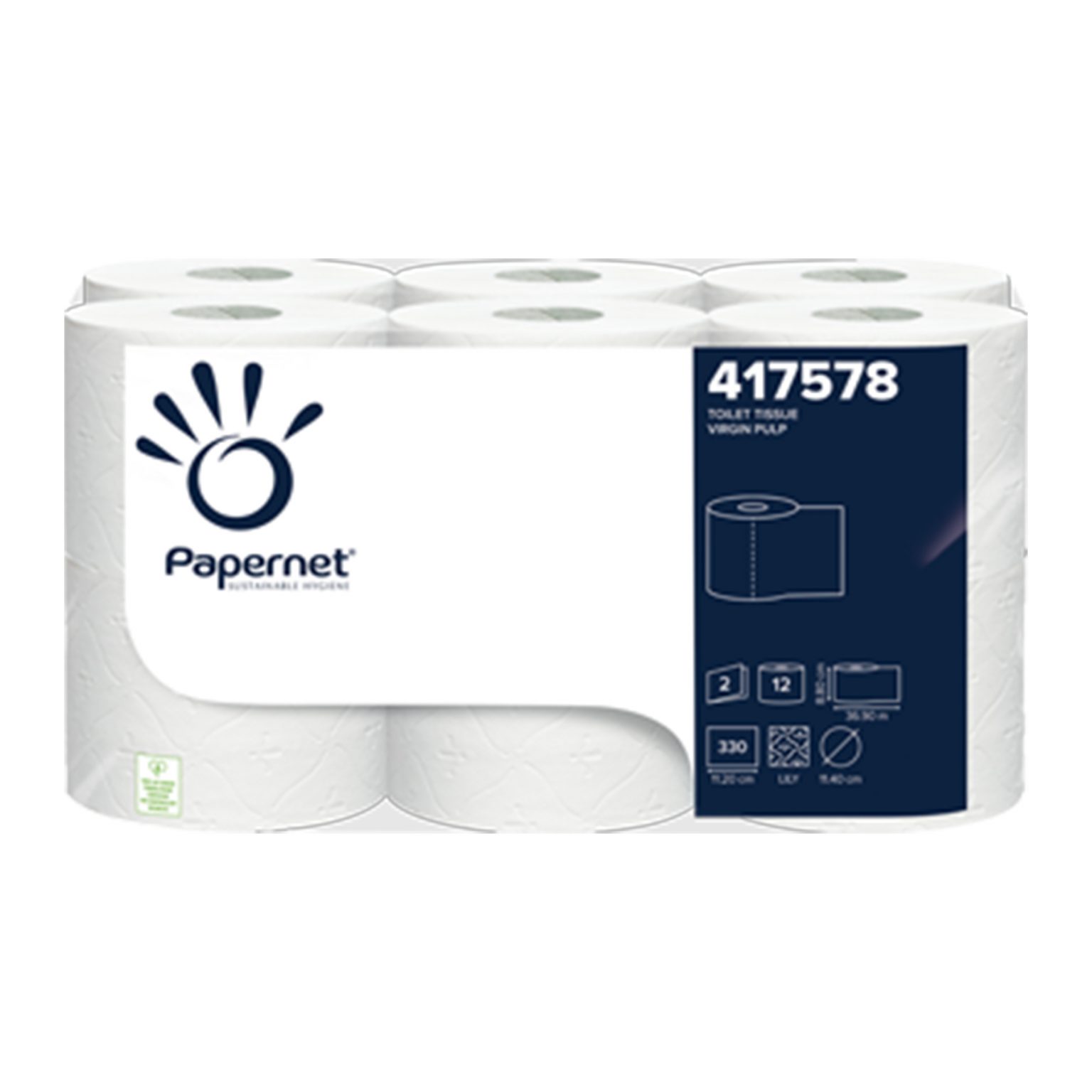 Premium 2-Ply Toilet paper, 330 Sheets, 8 Pieces | Papernet