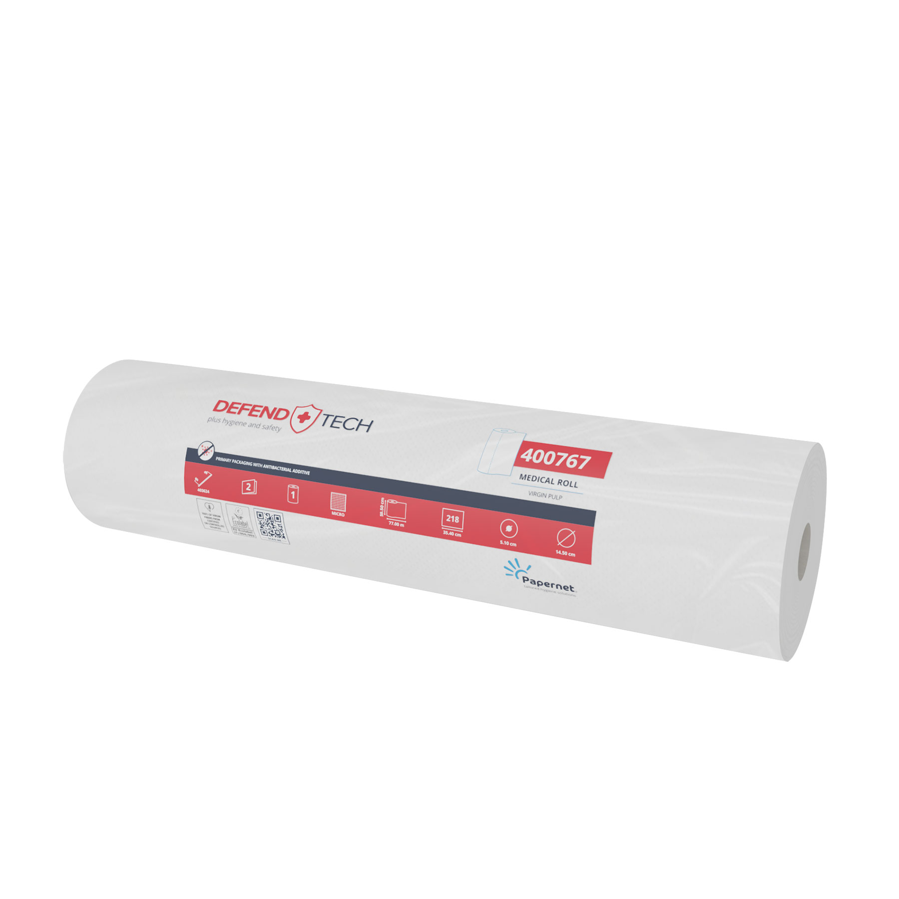 Medical Rolls with Defend Tech, 2-ply, 210 sheets | Papernet